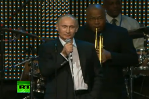 Vladimir Putin Singing - Blueberry Hill - Video