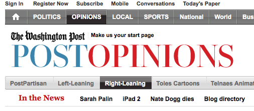 Washington Post Left | Washington Post Right | Washington Post Columnists