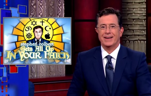 Colbert’s New Late Show Gag Channels ‘This Week in God’