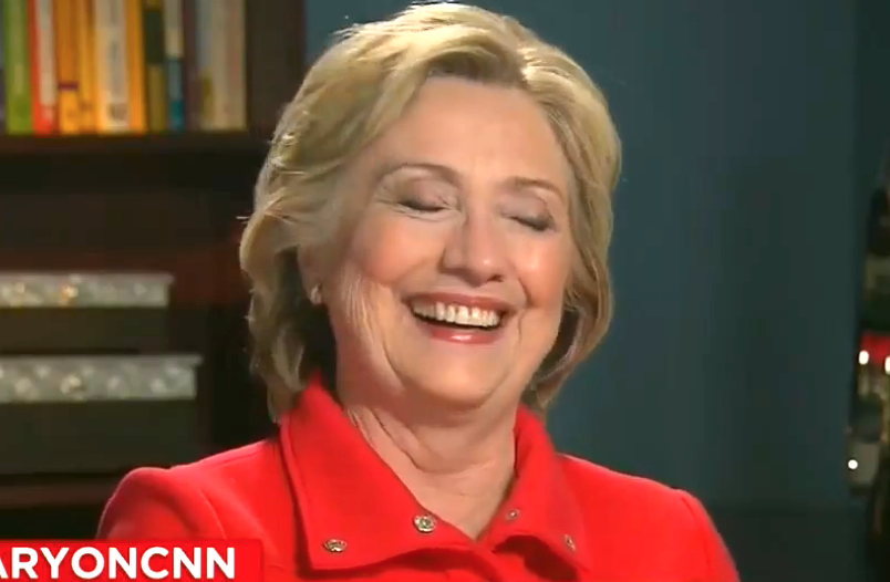 Watch Hillary Clinton Laugh Through Jake Tapper’s Email Question