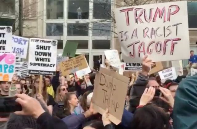Big Group of Protesters Shows Up Outside PA Rally, Some Arrested