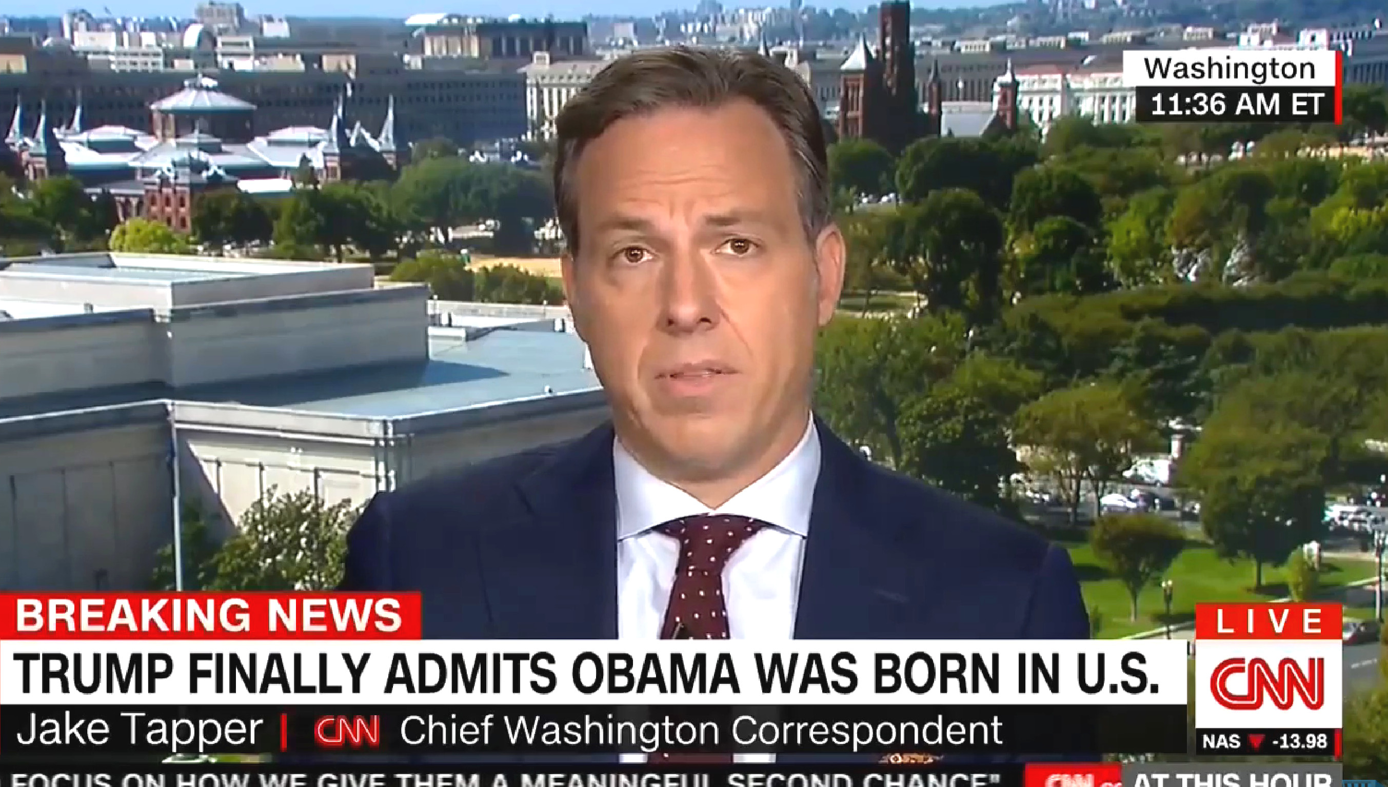 CNN’s Jake Tapper Explains How Trump’s Brief ‘Birther’ Comment Was ...
