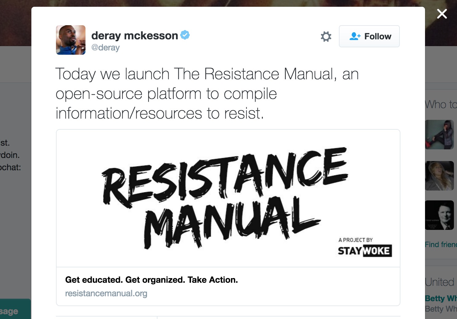DeRay and Stay Woke Activists Launch Resistance Manual, an Open-Source ...
