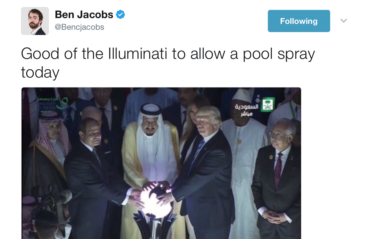 Twitter Goes Nuts Over Picture Of Trump Touching a Suspicious, Glowing Orb