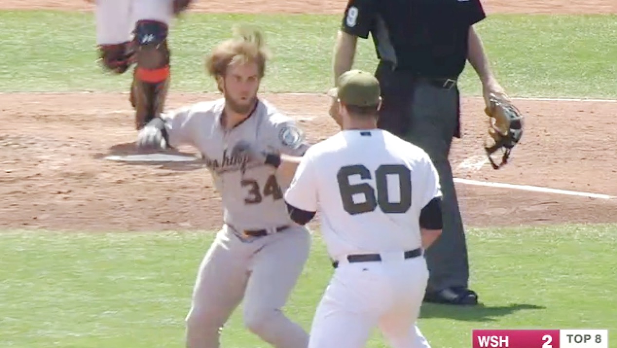 Bryce Harper Hunter Strickland Fight