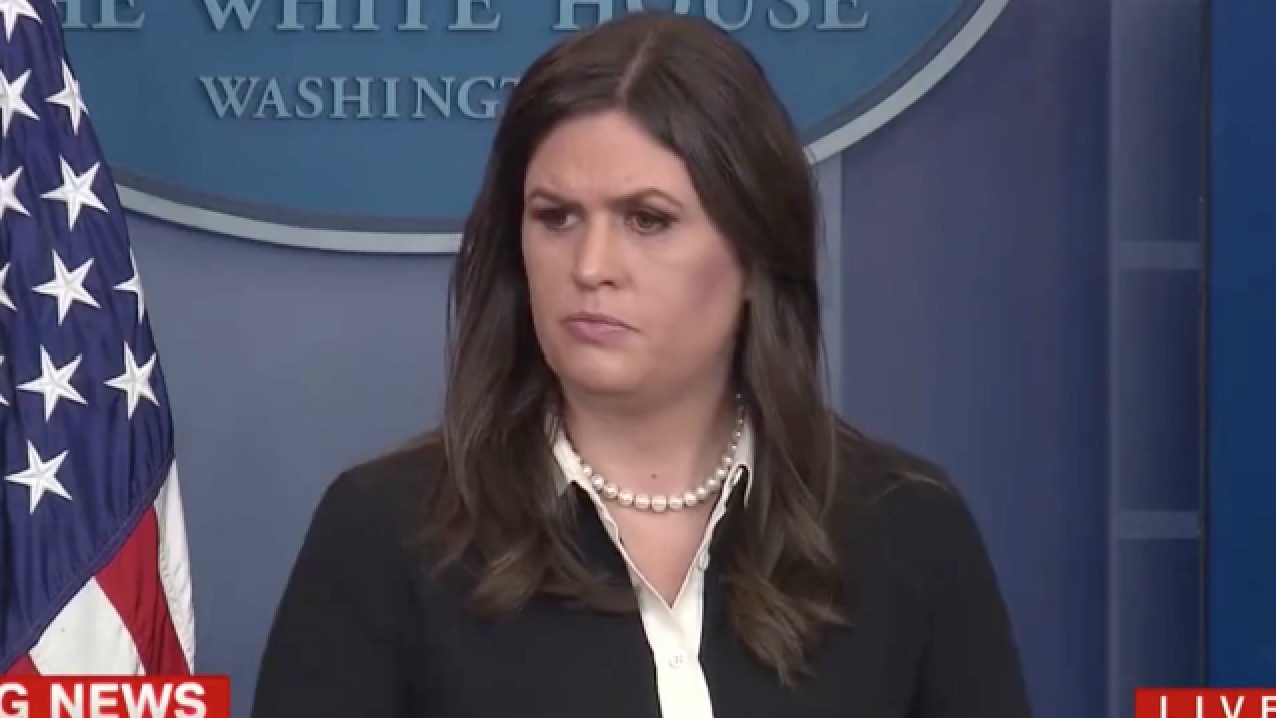 Defiant Sarah Sanders Barraged by Press Corps Over Trump’s ‘Bleeding ...