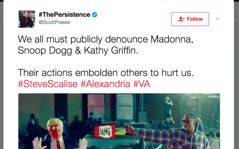 Right Wing Twitter Blames ‘Democrats’ and ‘Kathy Griffin’ For Shooting