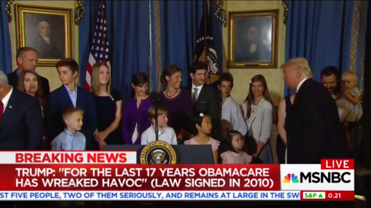 Donald Trump's Health Care Press Event Boasts Exclusively White Audience