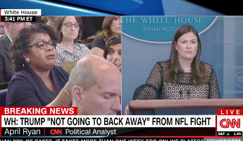 Sarah Sanders Tangles With April Ryan Over NFL Protests: ‘It’s Pretty ...