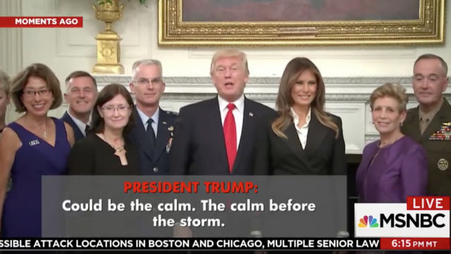 Twitter Freaks Out Over Trump’s Cryptic ‘Calm Before the Storm’ Comment ...