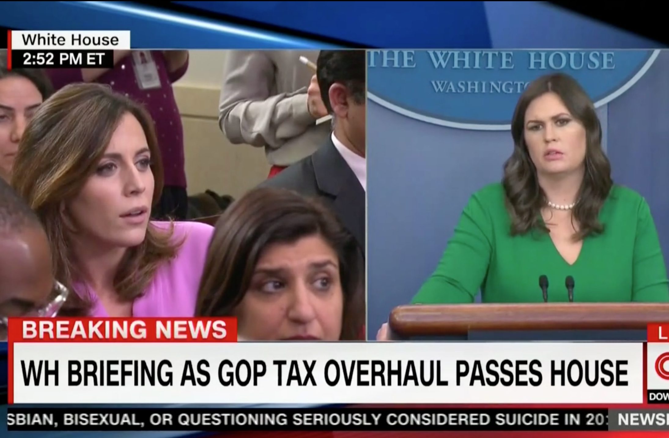 Sarah Sanders Gets Into Testy Exchange with NBC’s Hallie Jackson Over ...