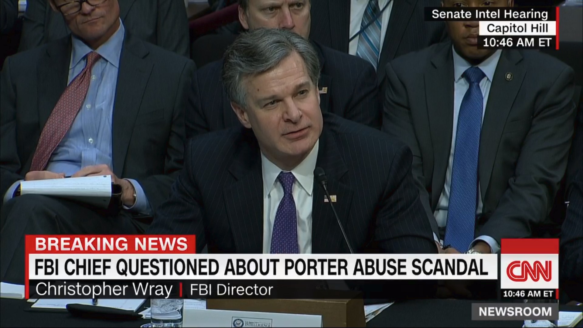 FBI Director Wray Testifies Rob Porter Investigation Completed in July ...