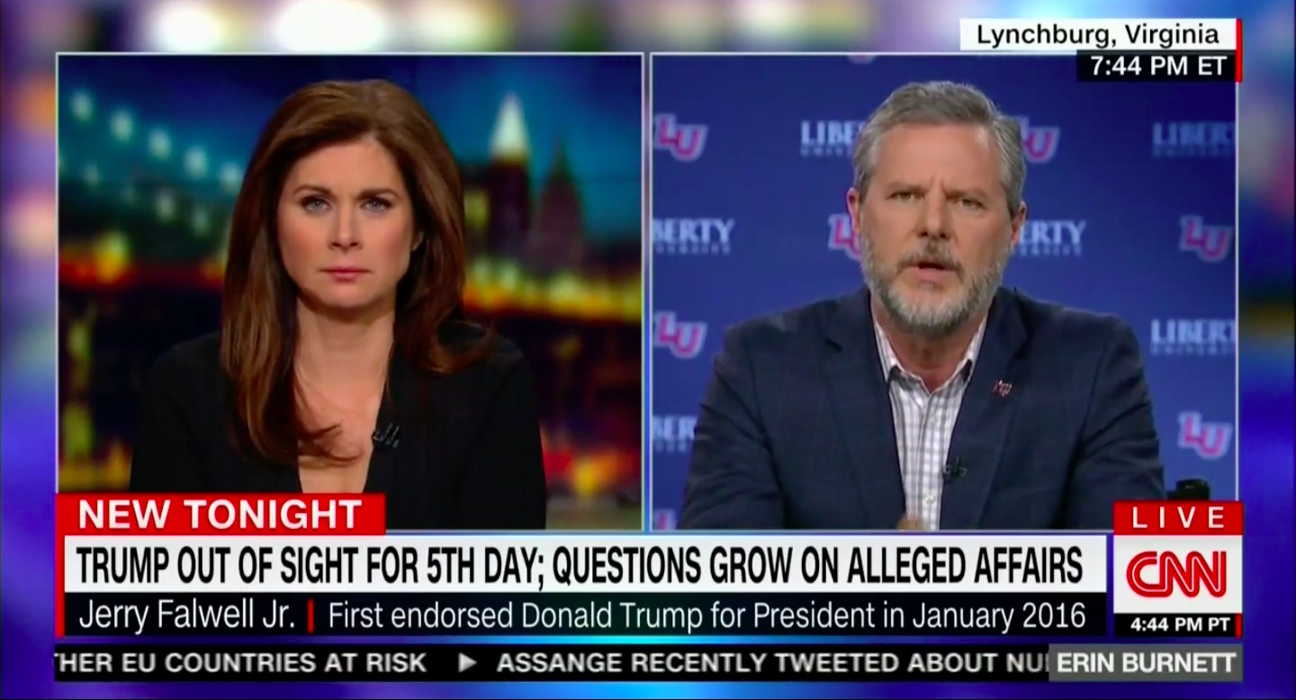 Erin Burnett Grills Jerry Falwell Jr: ‘You Would Be Okay’ With Trump ...