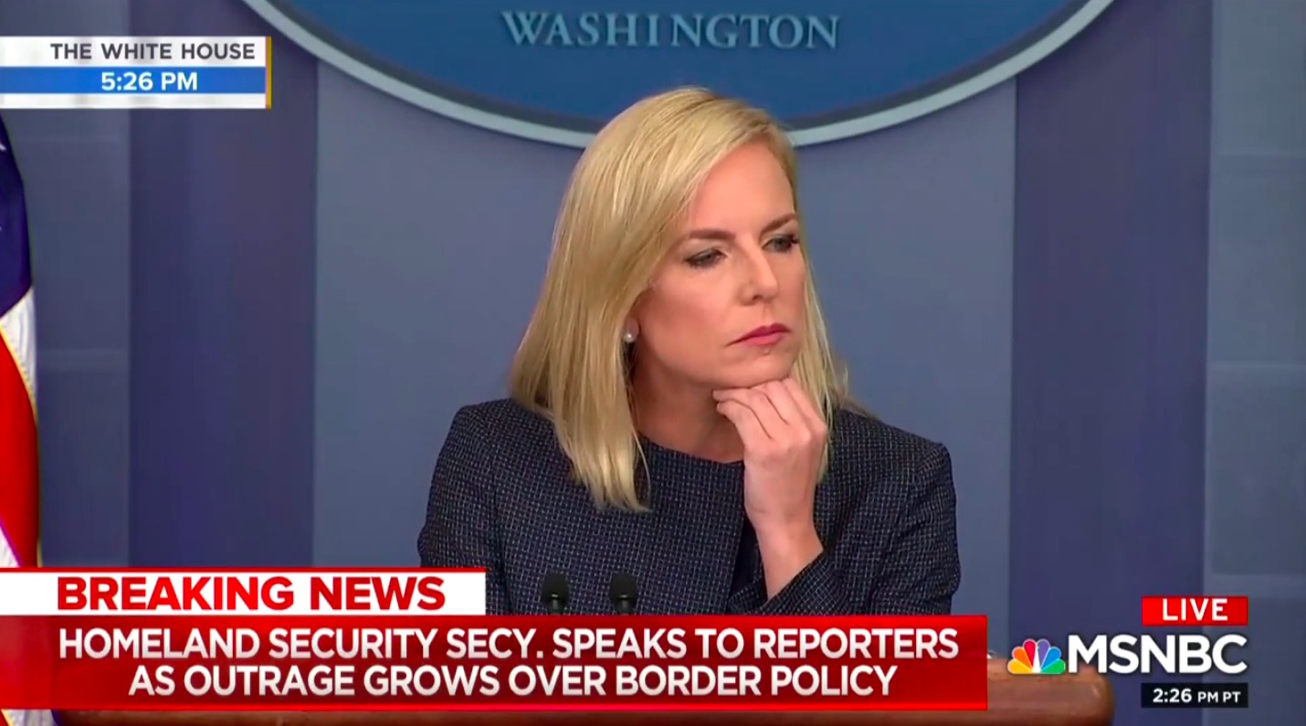 The Reviews Are in, DHS Sec Nielsen Bombed at Her Briefing on Child ...