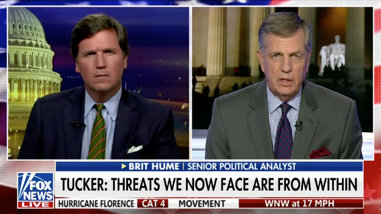 Brit Hume Pushes Back After Tucker Carlson Says There Are American ...