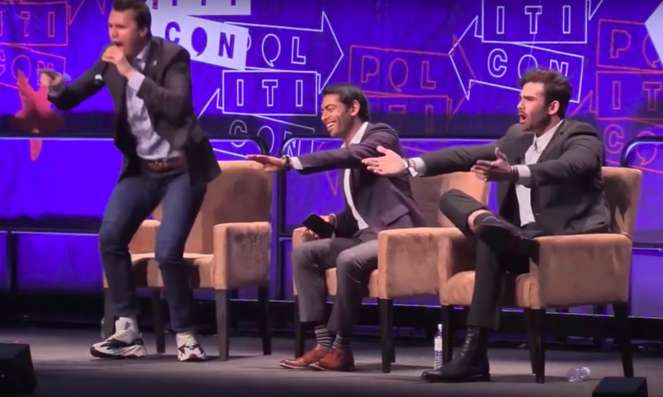 Watch Charlie Kirk and Cenk Uygur Nearly Fight Video