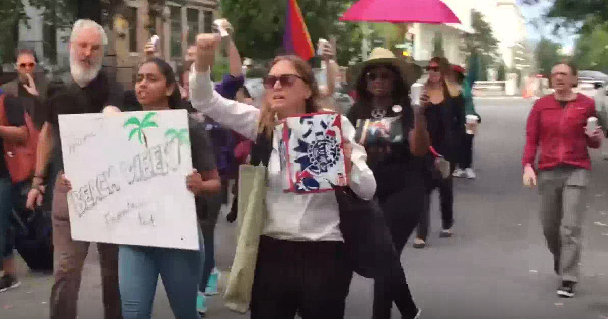 Protesters Throw Beer 'Party' Outside McConnell's D.C. Residence