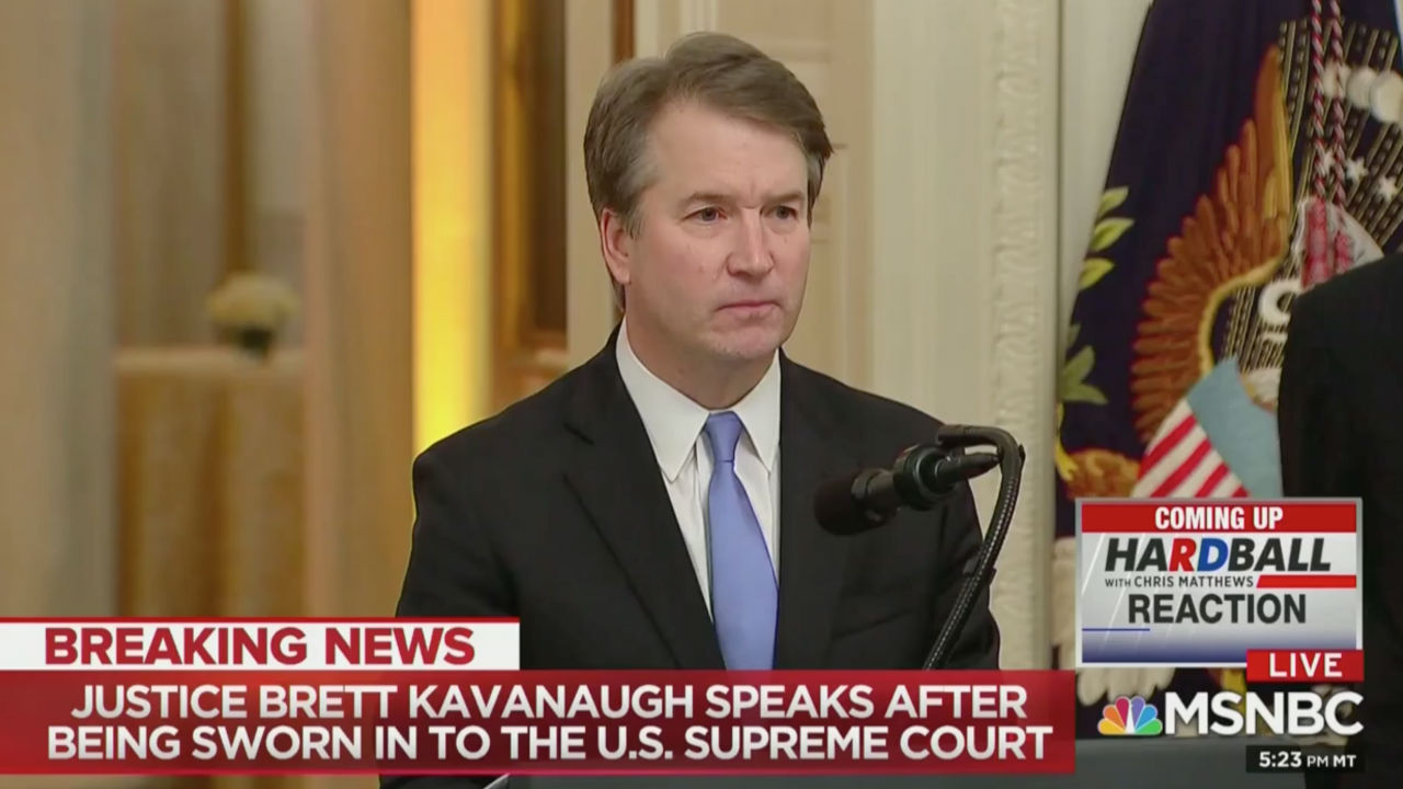 Brett Kavanaugh Speaks at Swearing-In Ceremony: Confirmation Process ...