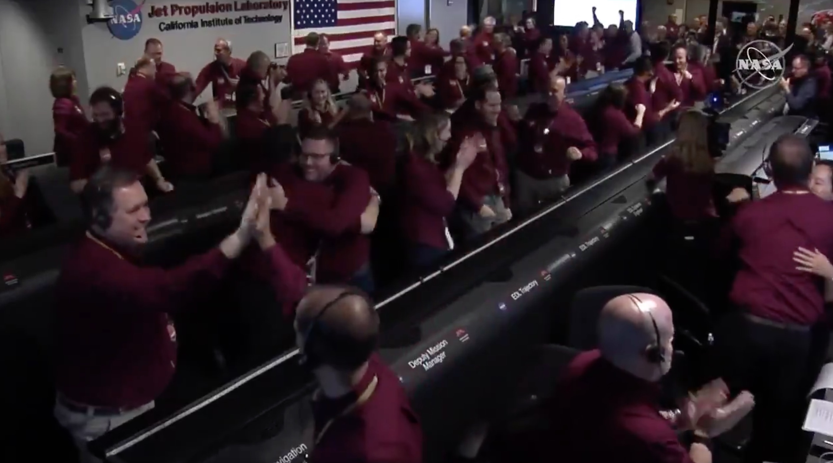 WATCH: NASA Control Room Erupts in Celebration Over Successful ...