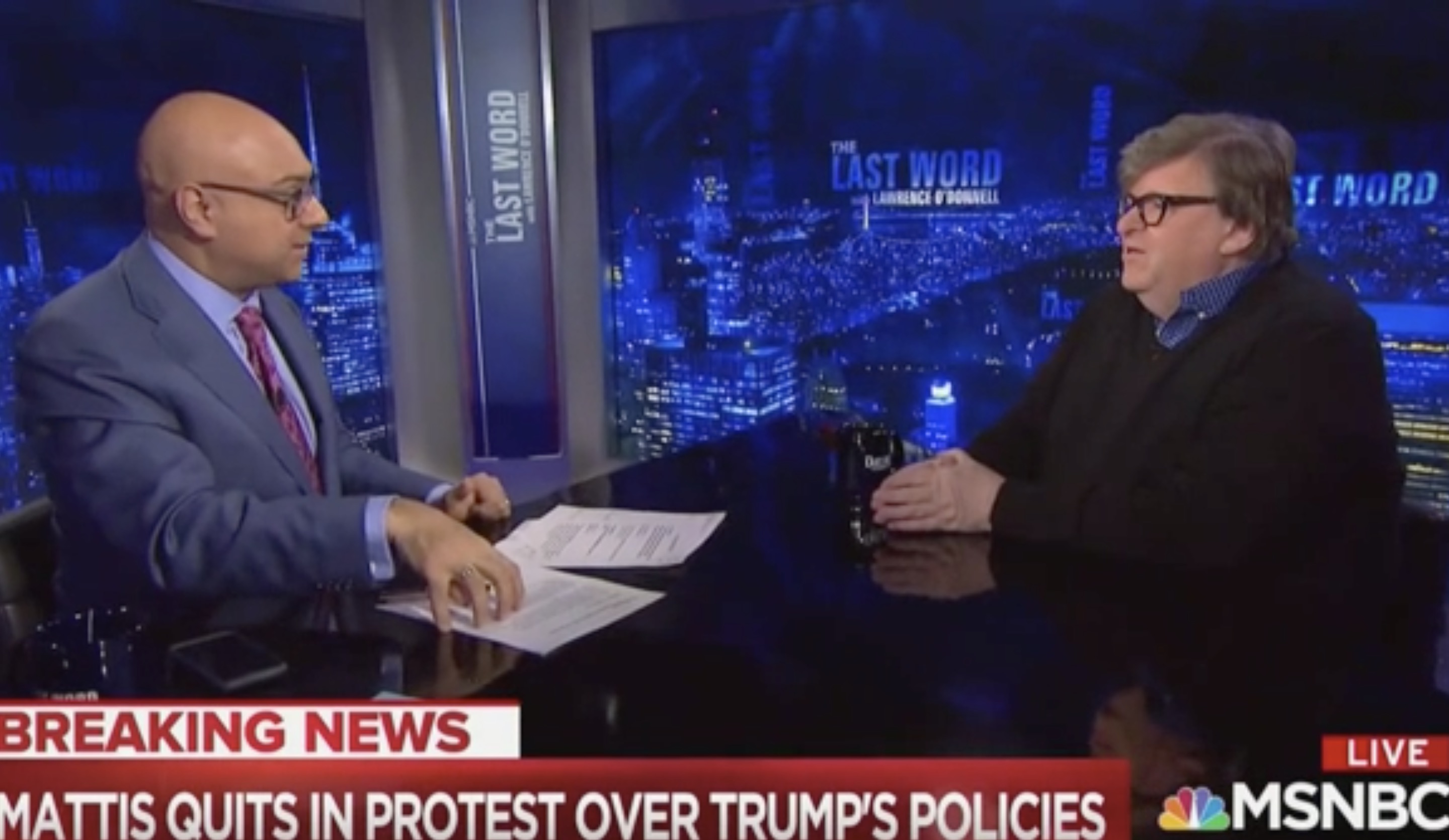 Michael Moore on Mattis’ Departure: It’s the First Time I Have Been ...