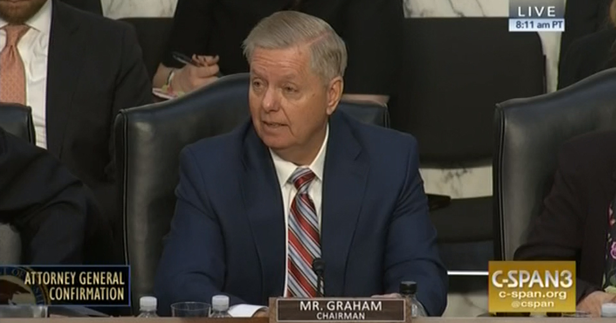 Graham Aims Blame at Trump Over Syria Attack in Barr Hearing