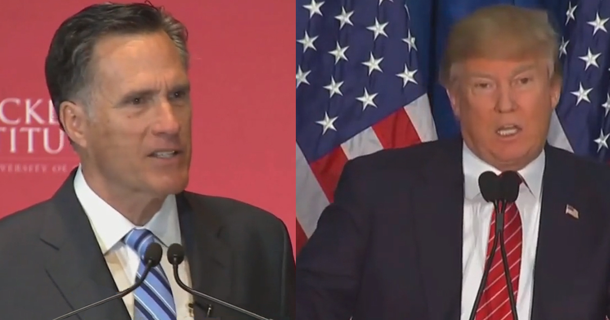 WATCH: 50 Seconds of Trump and Romney Destroying Each Other