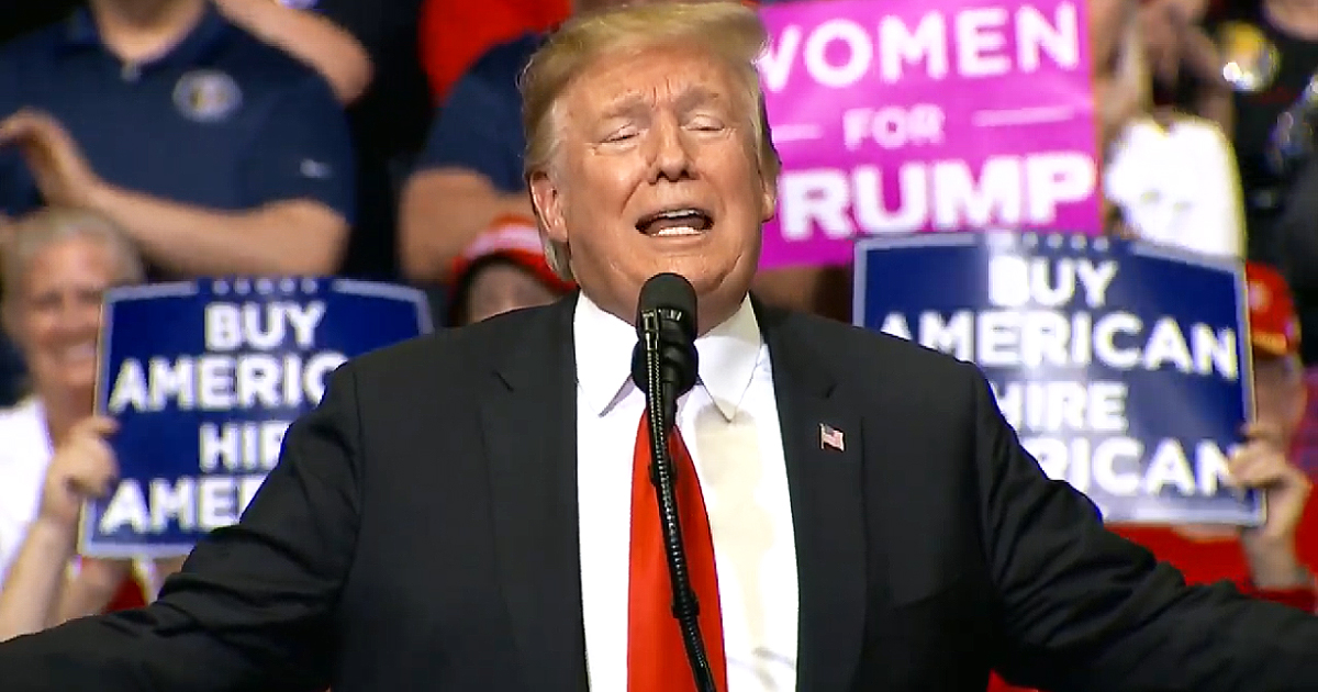 Trump Mocks and Jeers Media, Calls For Revenge as Crowd Chants ‘Lock ...