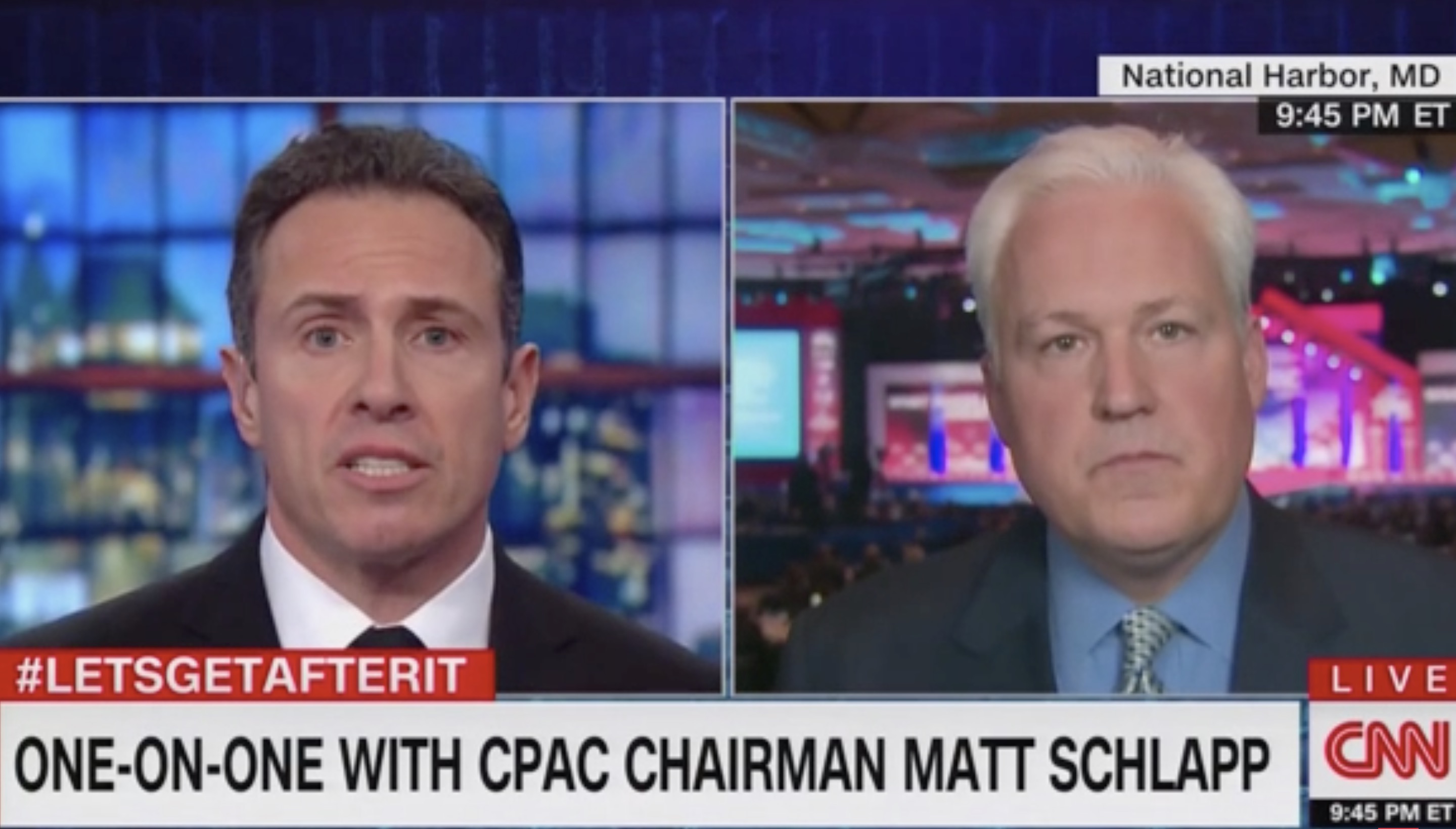 CPAC Attendees Boo Chris Cuomo as Video of CNN Schlapp Interview Plays ...