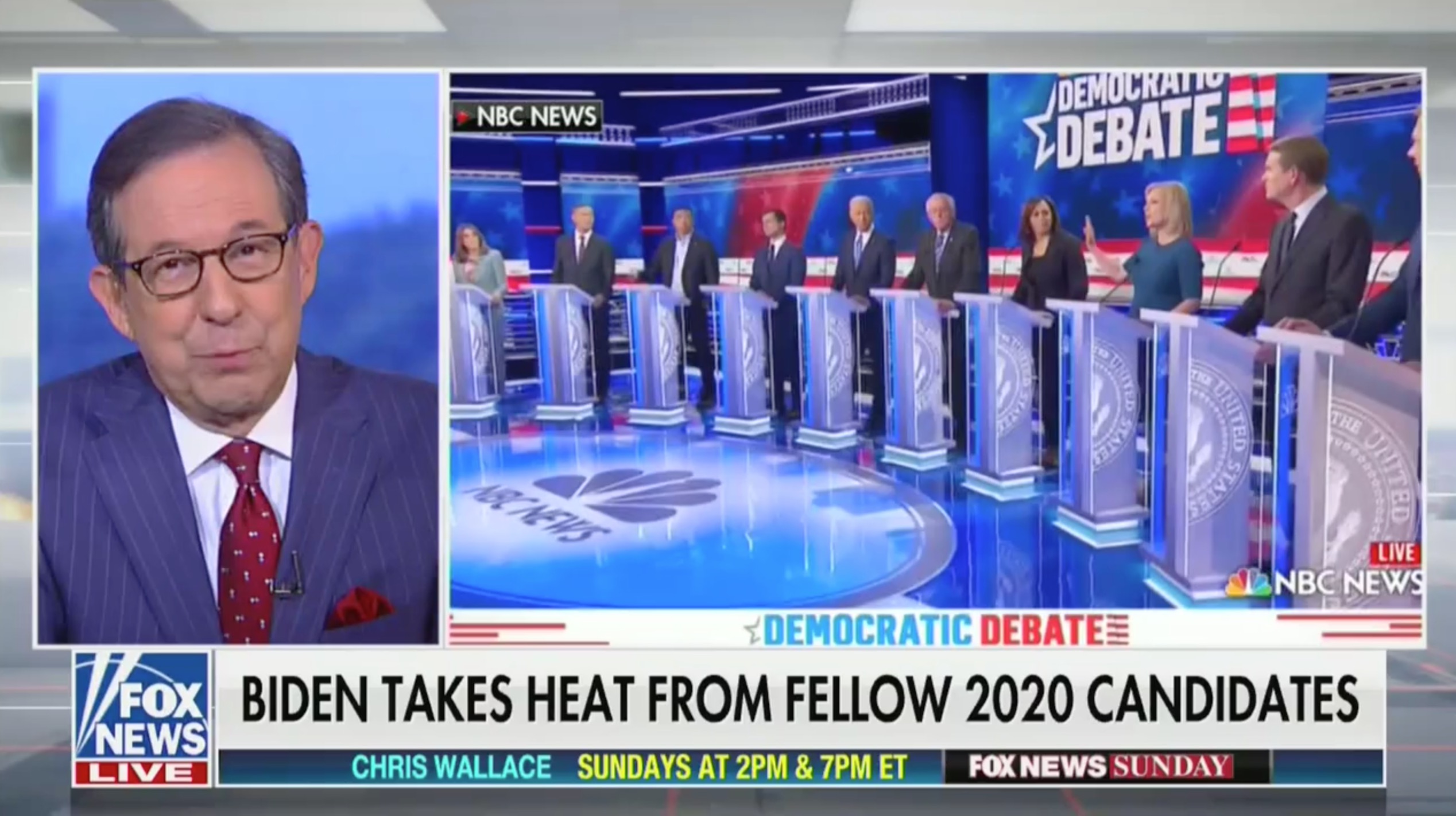 Fox's Chris Wallace Knocks Democrat Field, NBC Moderators