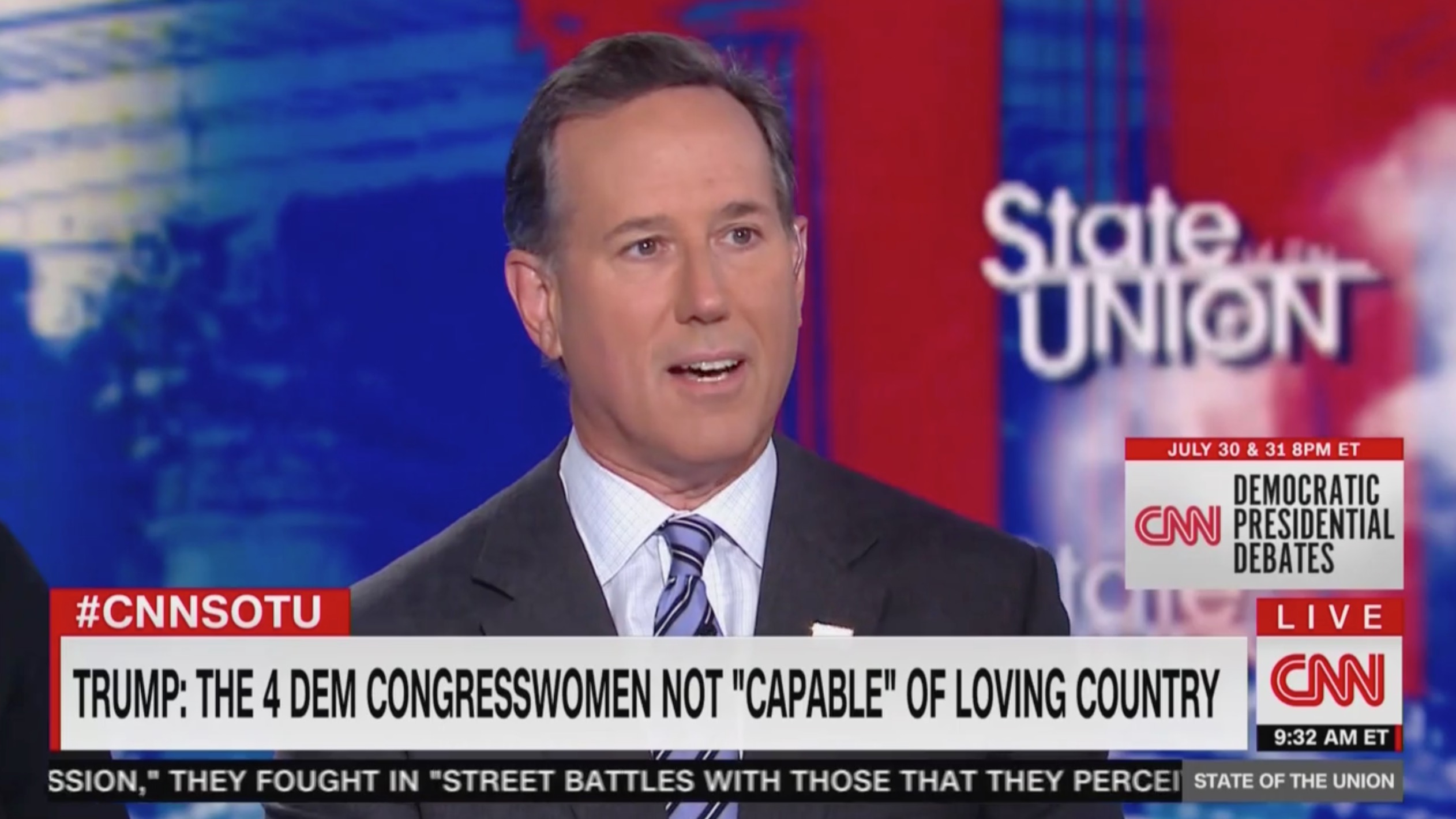 CNN Panel Goes Off After Santorum Claims Trump Would’ve Been ‘Equally ...