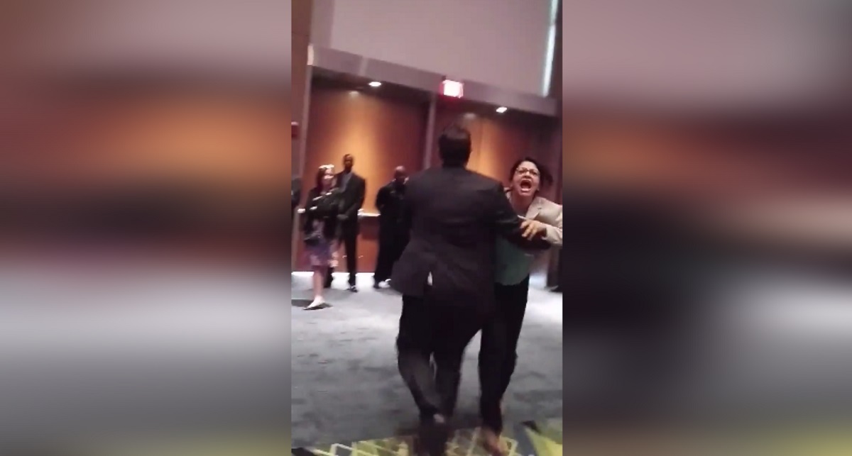 Watch Rashida Tlaib Dragged from Trump Event Video