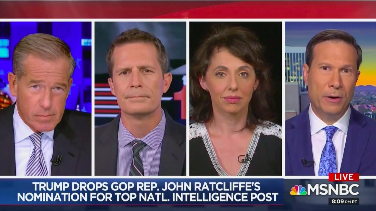 MSNBC NatSec Analyst Cheers Trump's Withdrawal of John Ratcliffe as DNI ...
