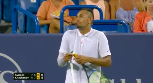 Tennis Star Nick Kyrgios Smashes Two Rackets During Meltdown