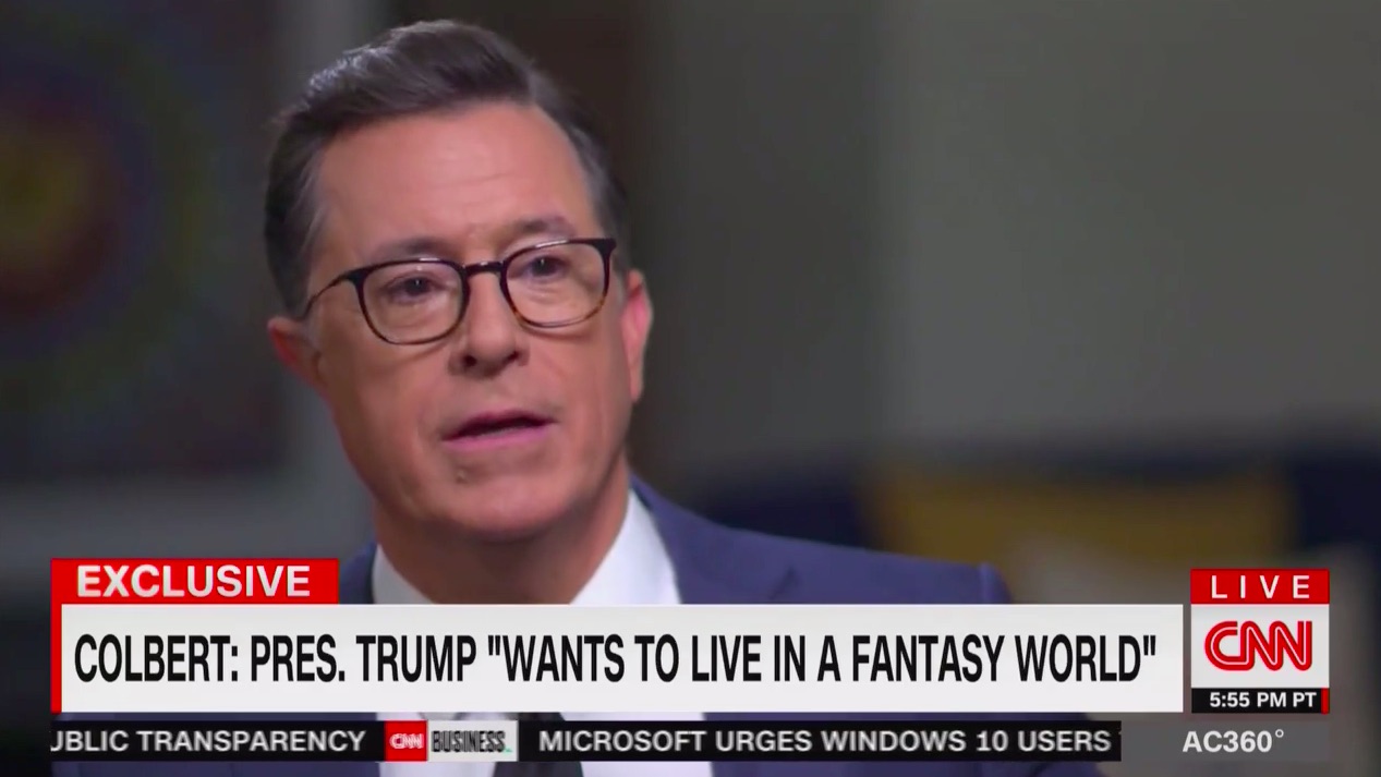 Stephen Colbert Calls Out CNN, Slams Trump's "Heresy from Reality,"