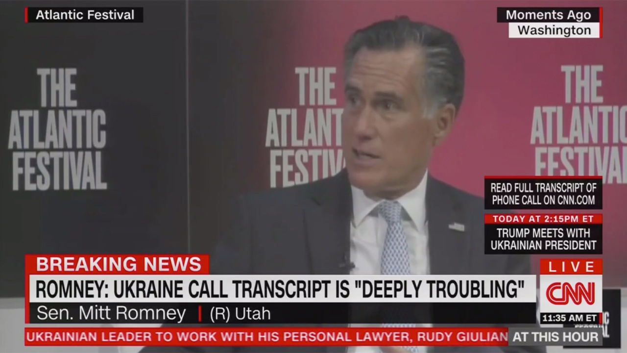 Mitt Romney: Trump Ukraine Call Deeply Troubling