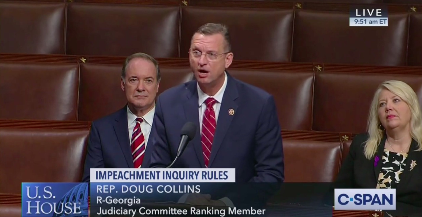 Doug Collins Rips Impeachment Process Vote: It's a Dark Day