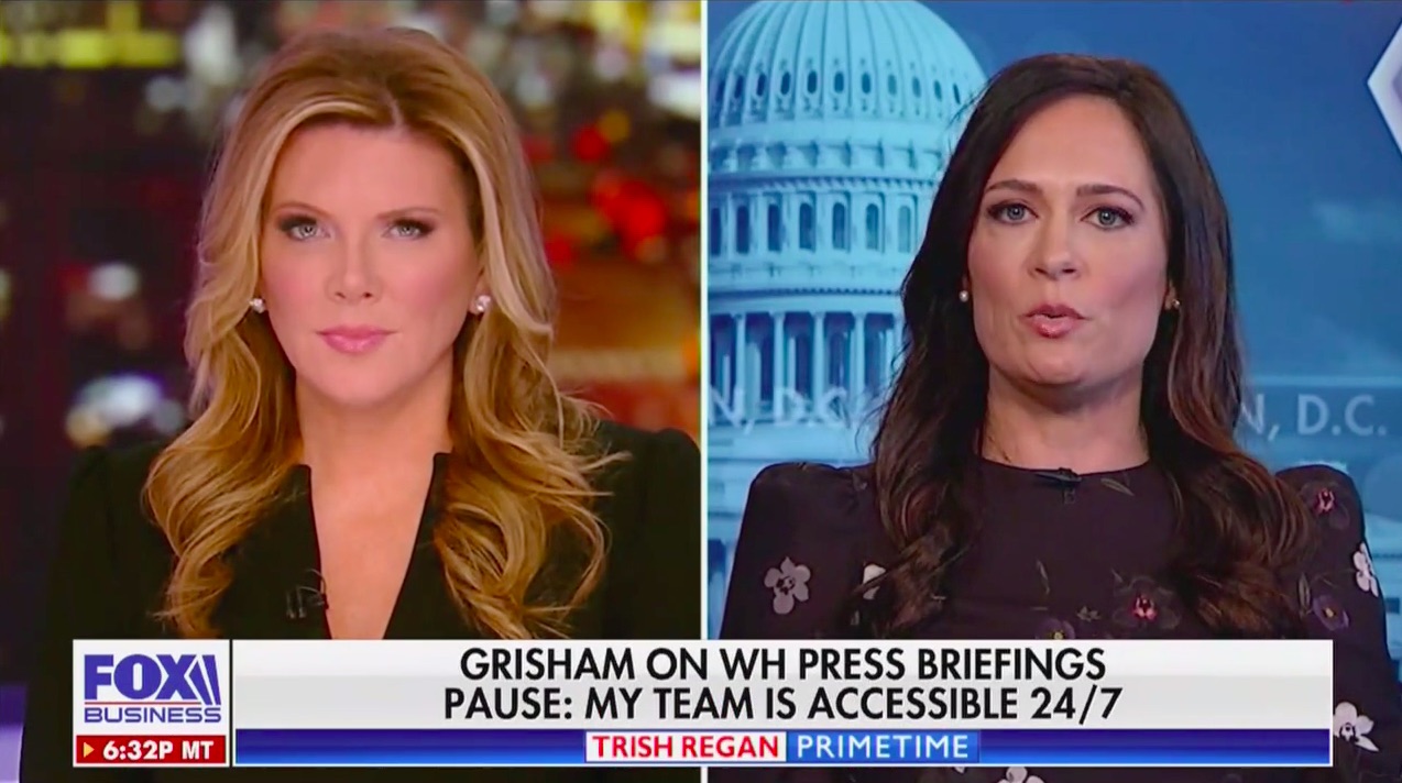 WH Press Sec Stephanie Grisham Boasts of 'Transparent' Media Access
