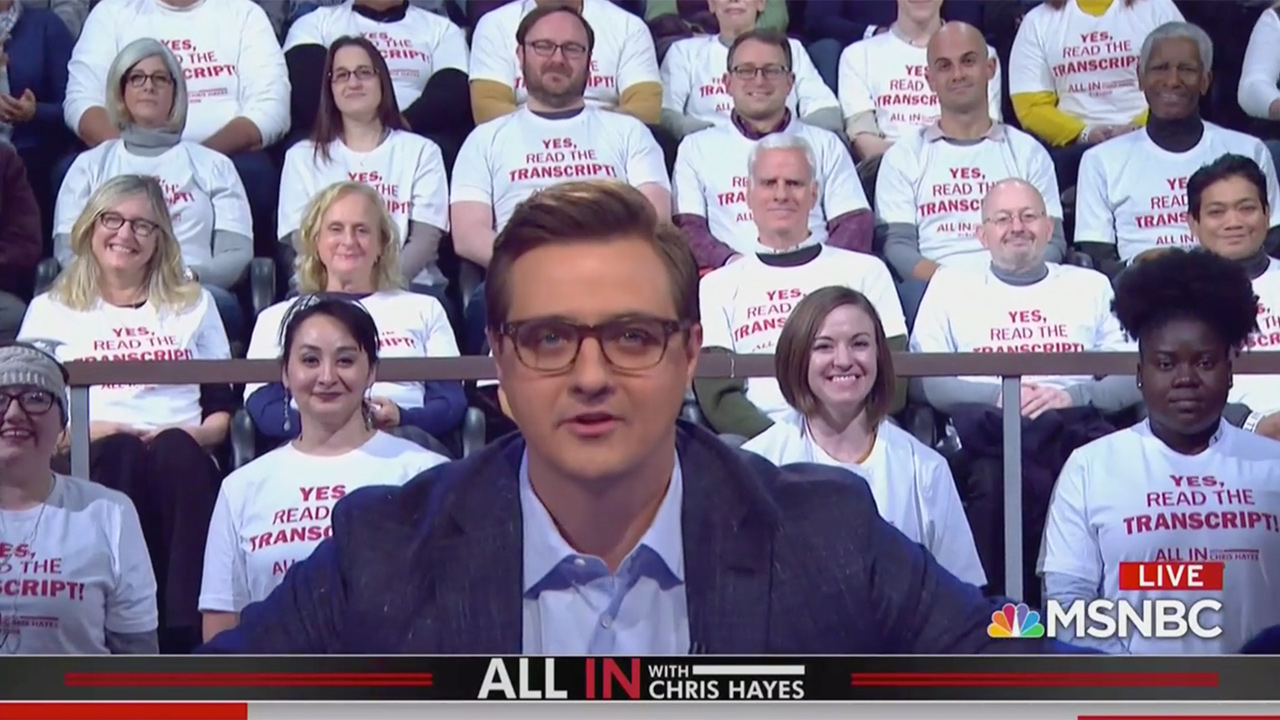 Chris Hayes Mocks Trump Impeachment Defense on Transcript