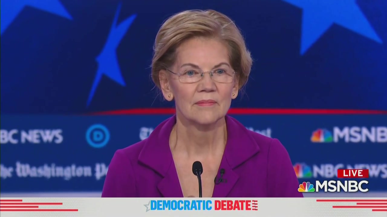 Elizabeth Warren Begins Debate By Torching Trump, Sondland