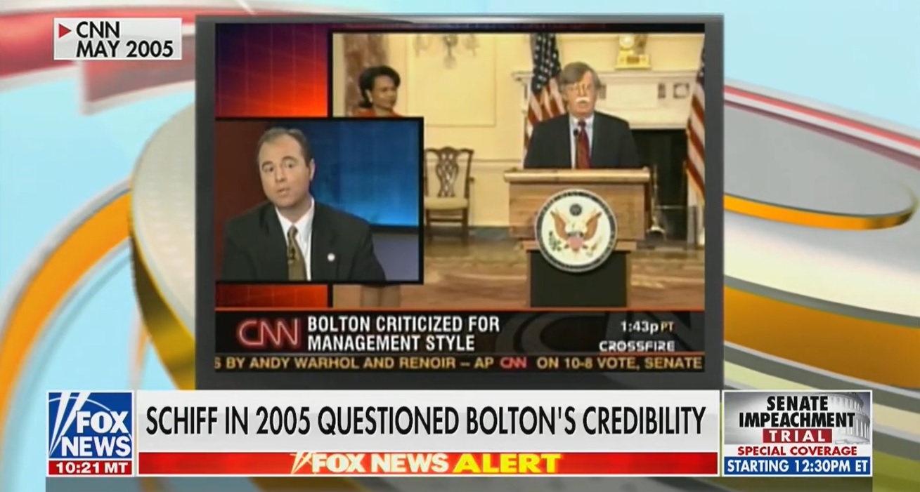 Fox News Attacks Adam Schiff for Attacking Bolton in 2005