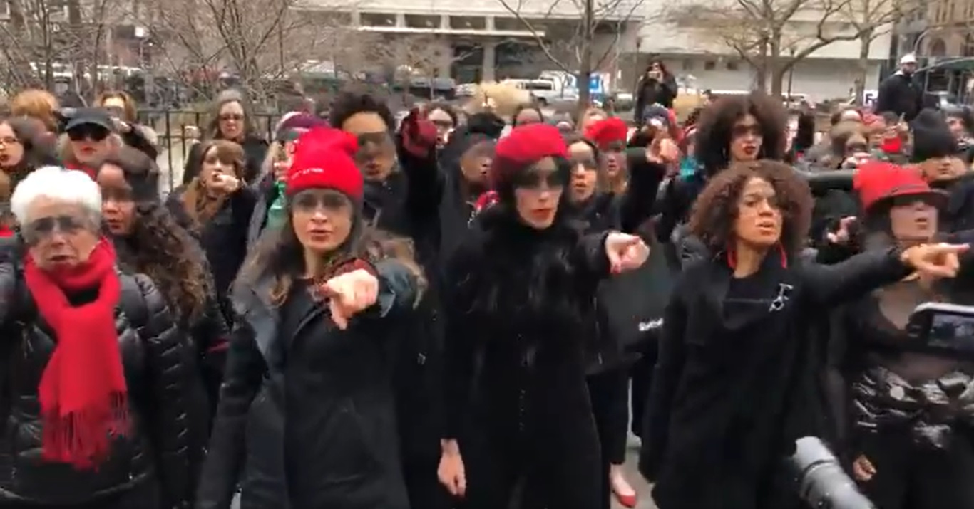 WATCH: Flash Mob in Front of Harvey Weinstein Courthouse