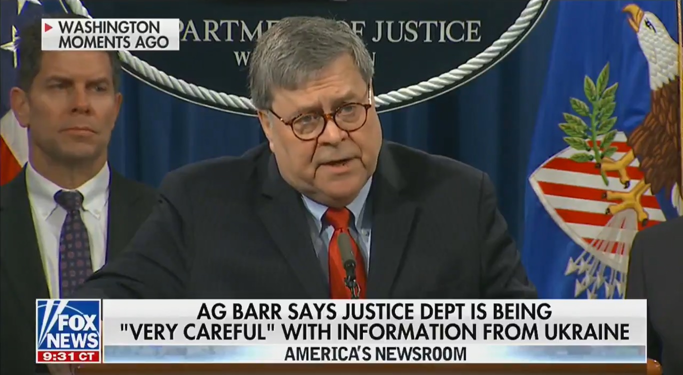 William Barr: DOJ Made Channel for Rudy Giuliani to Provide Info