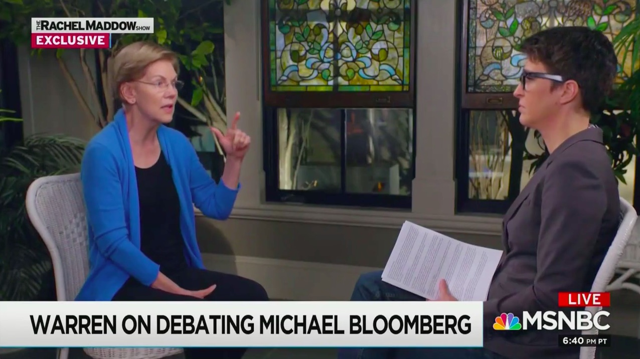 Elizabeth Warren Drops Mic on Taking Out Bloomberg