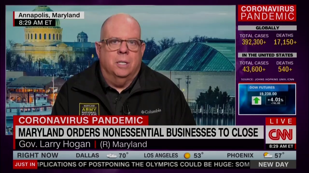 Larry Hogan Disagrees With Trump White House Coronavirus Message