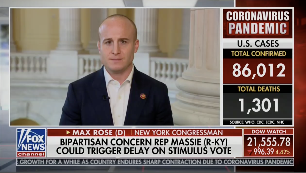 Rep. Max Rose Erupts on Rep. Thomas Massie for Stimulus Delay