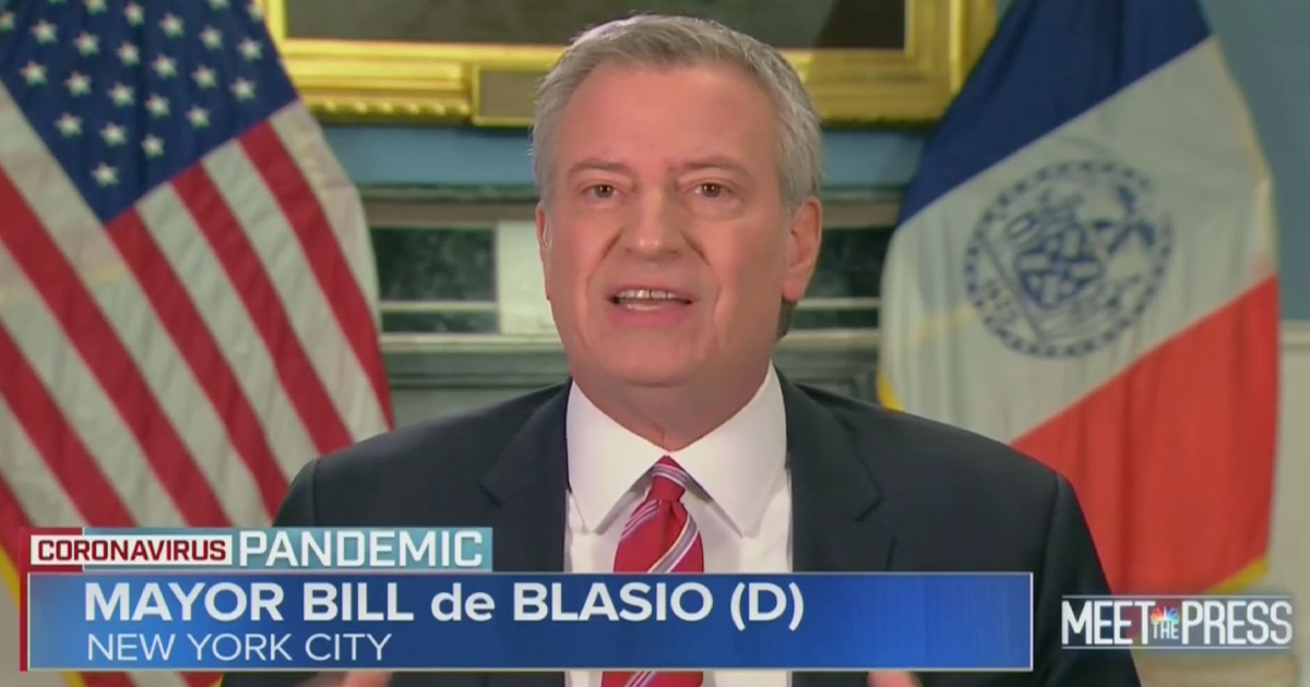 Bill de Blasio: Trump Won't Do Anything to Help NYC Now