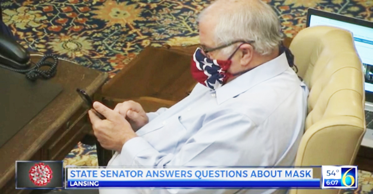 Michigan Republican Wore Confederate Coronavirus Mask to Work