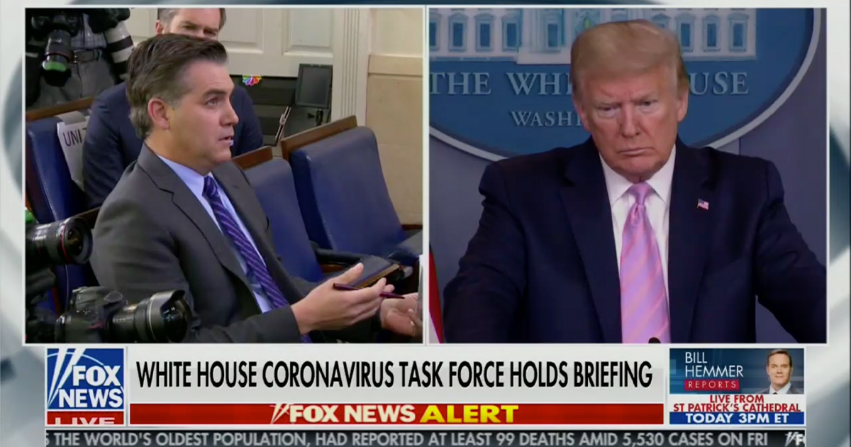 Jim Acosta Presses Trump on Time to Reopen Parts of Country