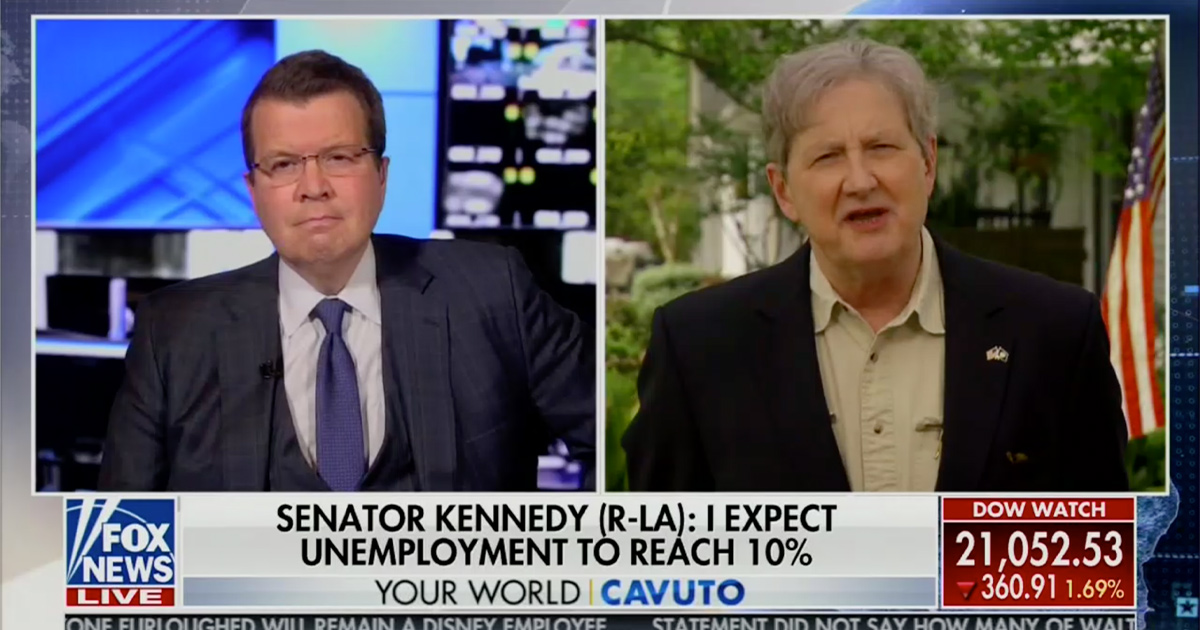 Sen. John Kennedy Tries to Calm Fears of a Depression