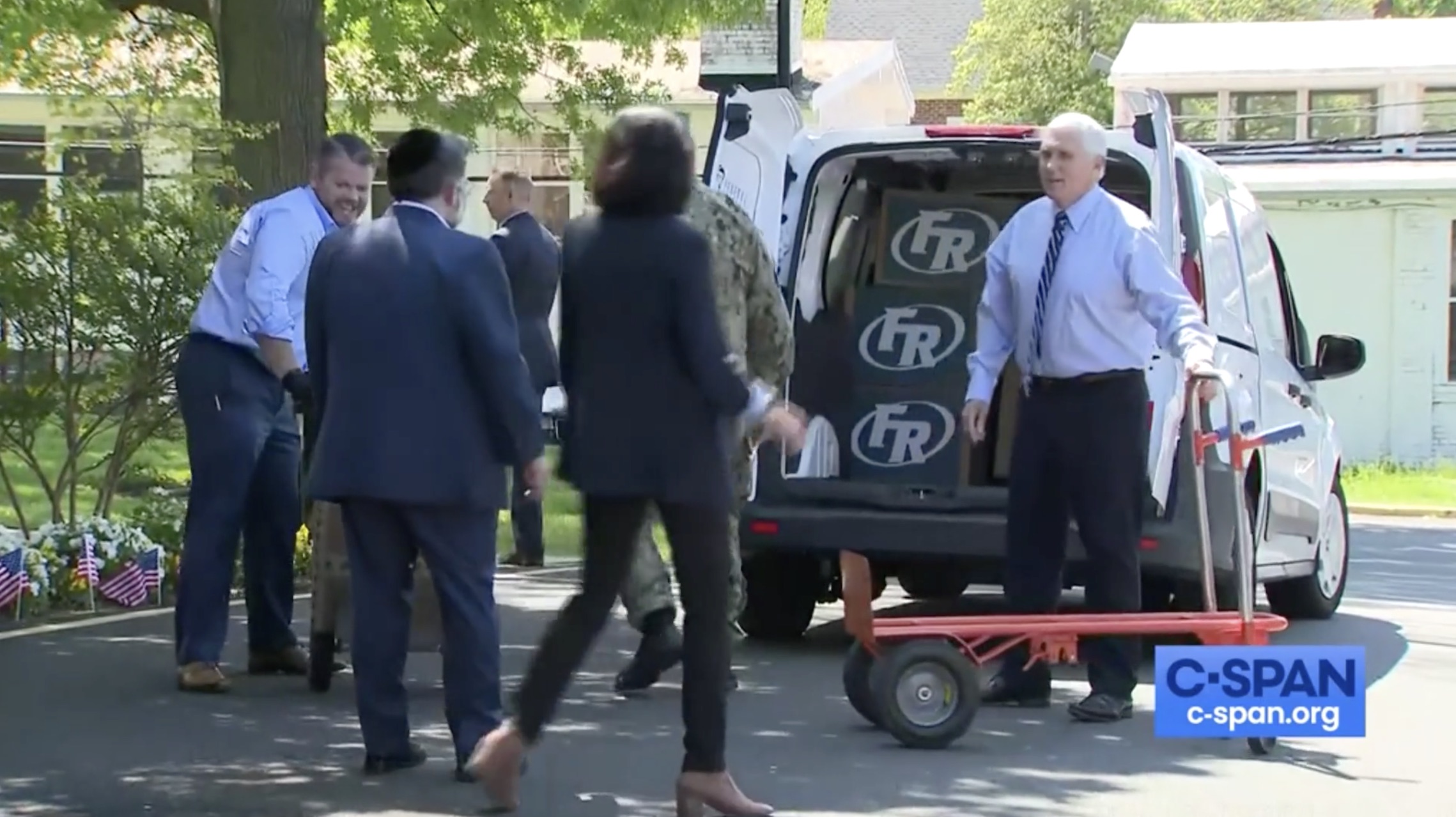 Video of Mike Pence Carrying Empty PPE Boxes Debunked